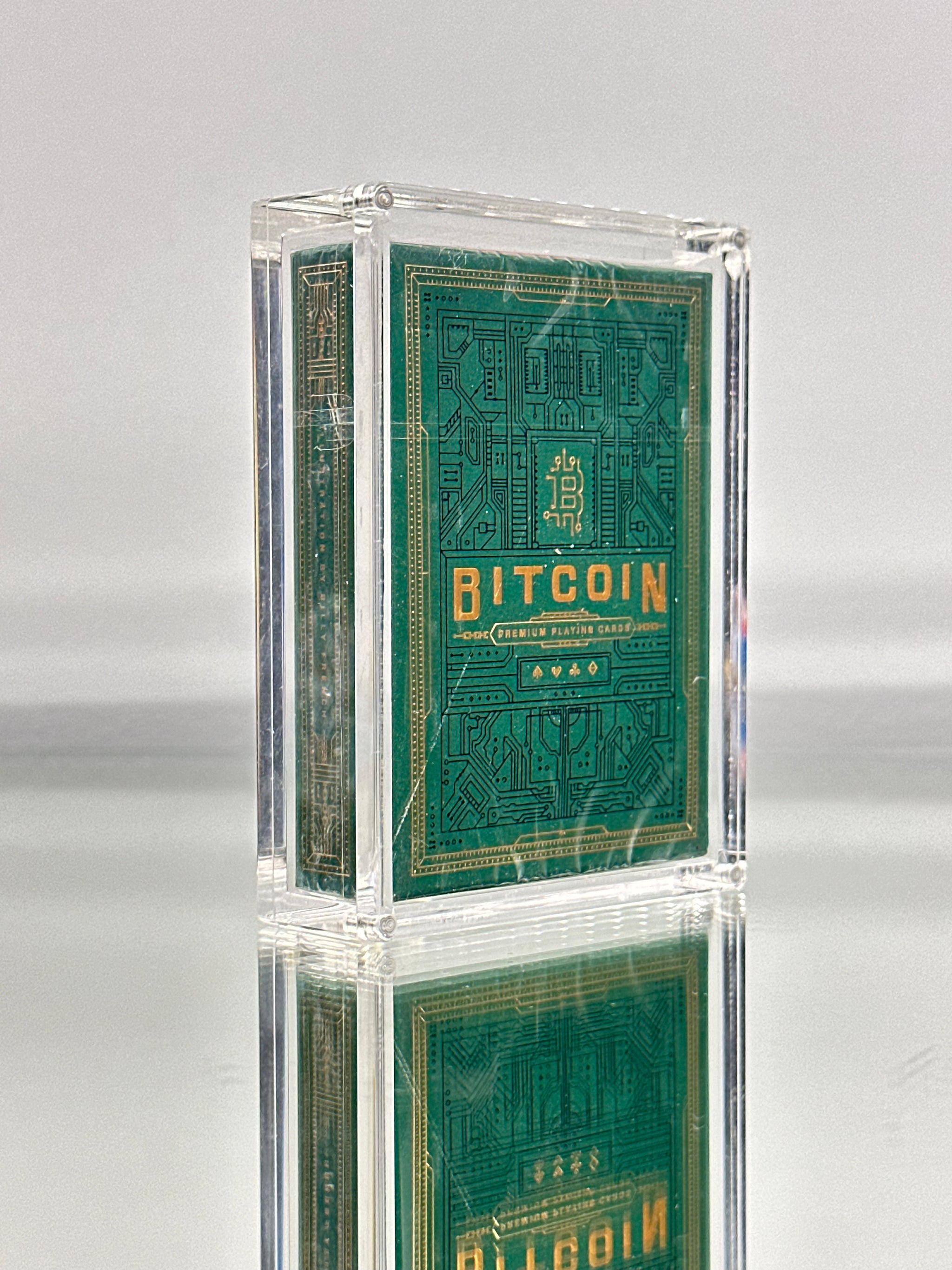 Bitcoin Premium Playing Cards (Green) With Custom Case ...